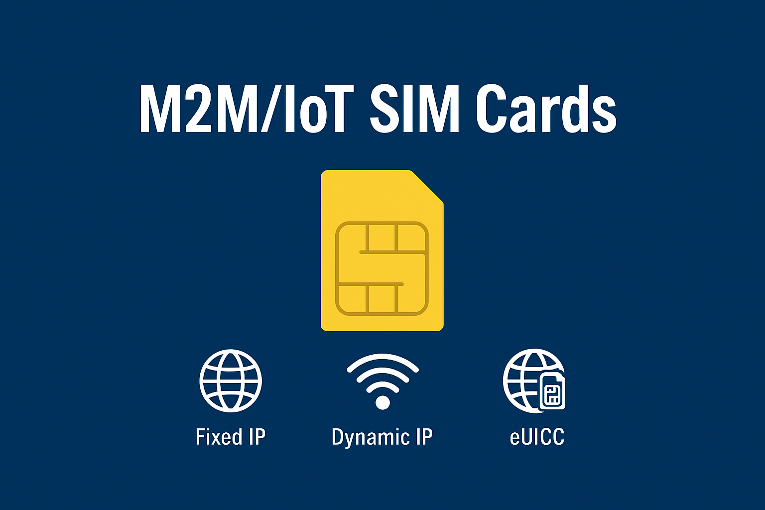 Business IoT SIM Cards – Fixed IP, Roaming, eSIM, and M2M Connectivity